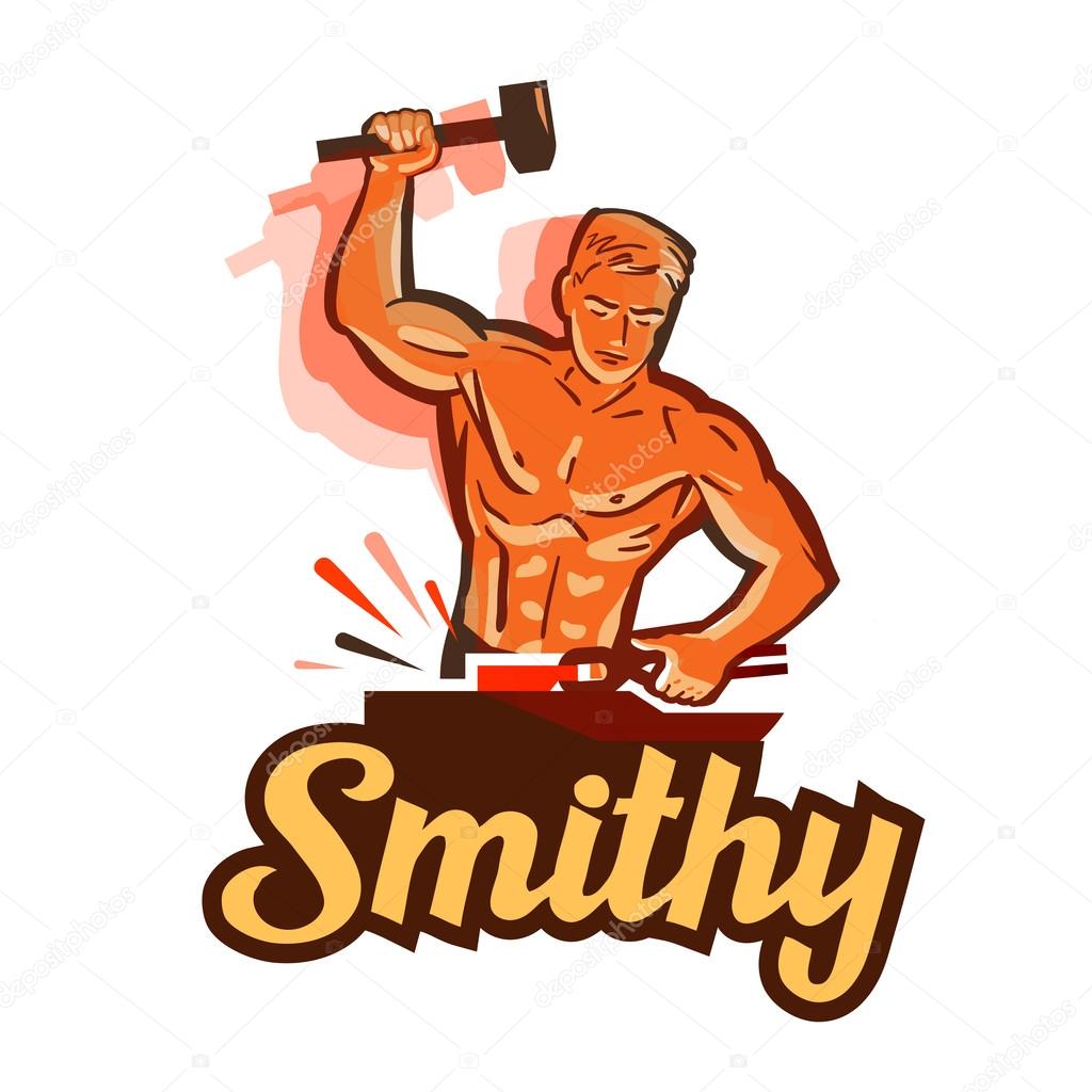 Smithy vector logo. blacksmith or hammer icon Stock Vector Image by ...