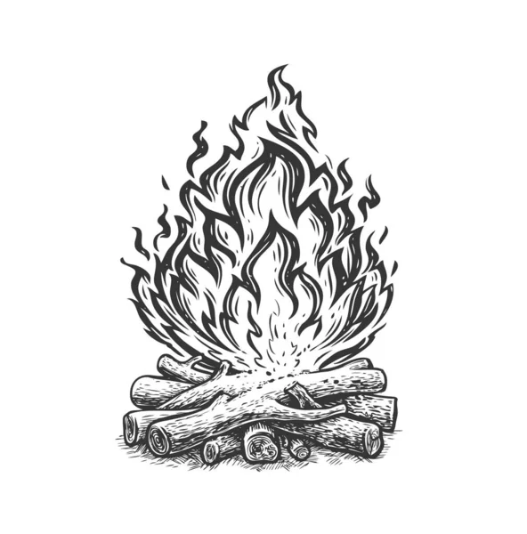 Wood Fire Drawing