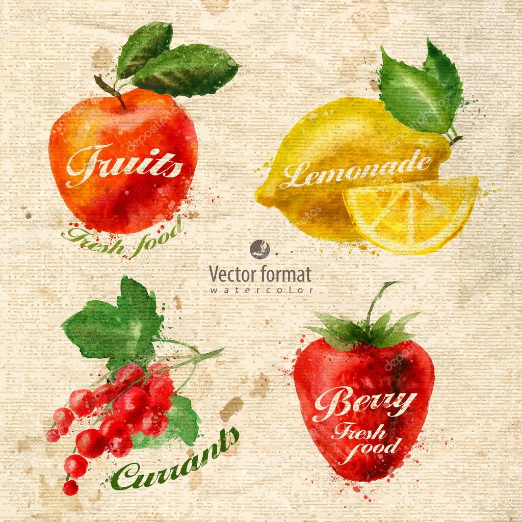 Fruits. Vector format — Stock Vector © sergeypykhonin #54178075