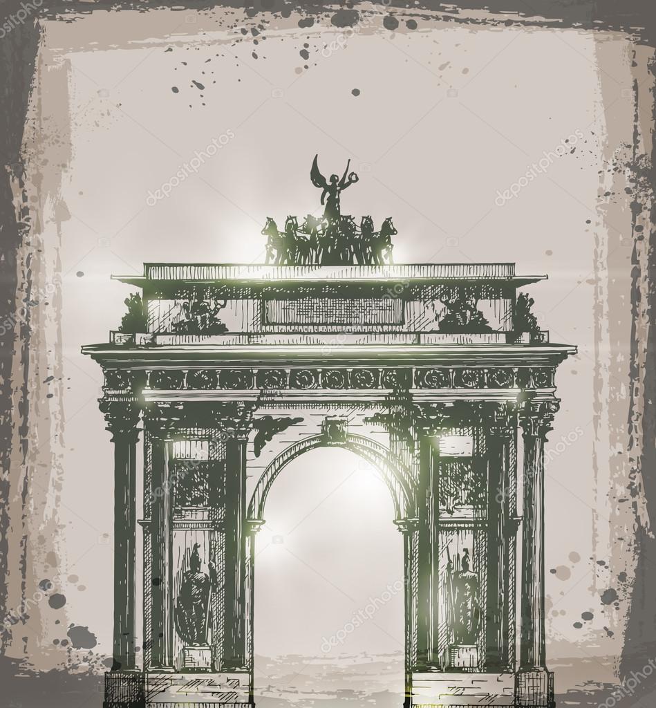 Germany. Hand drawn sketch vector illustration Stock Vector Image by ...