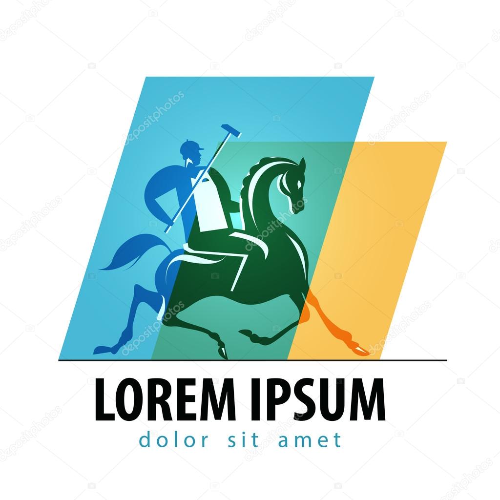 Polo game vector logo design template. polo player or sports icon ...