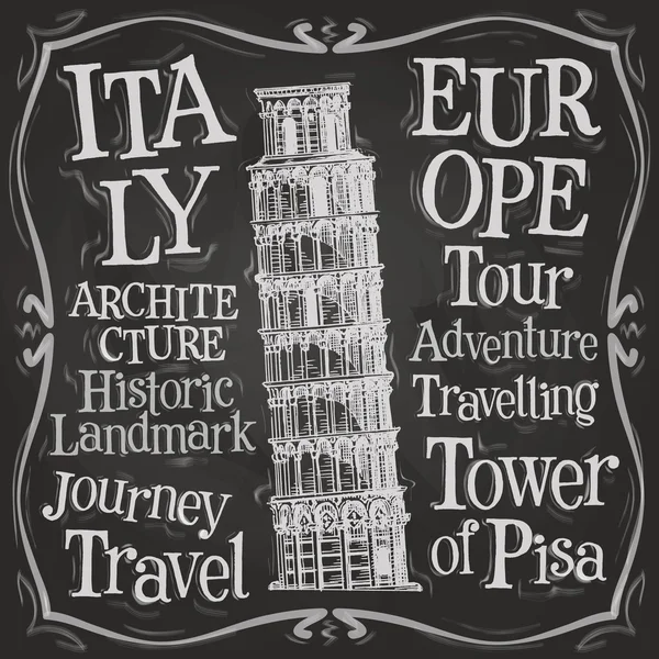 Italy vector logo design template. leaning tower of Pisa or Tower icon ...