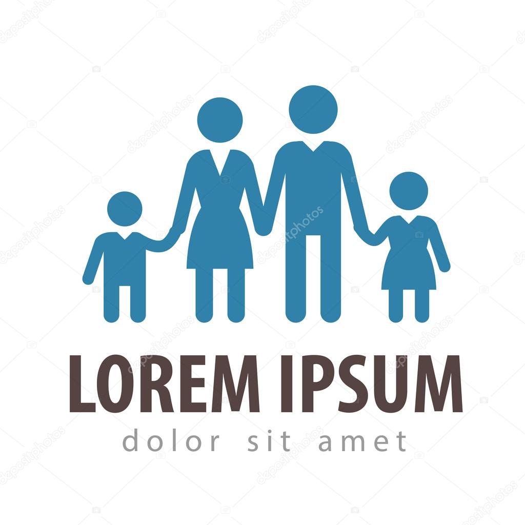 Family vector logo design template. people or children and parents icon ...