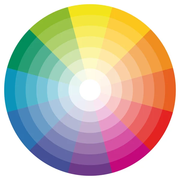 Color wheel with twelve colors — Stock Vector © opicobello #120795922