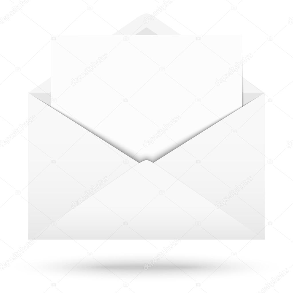 White envelope with white note Stock Vector Image by ©opicobello #53456831
