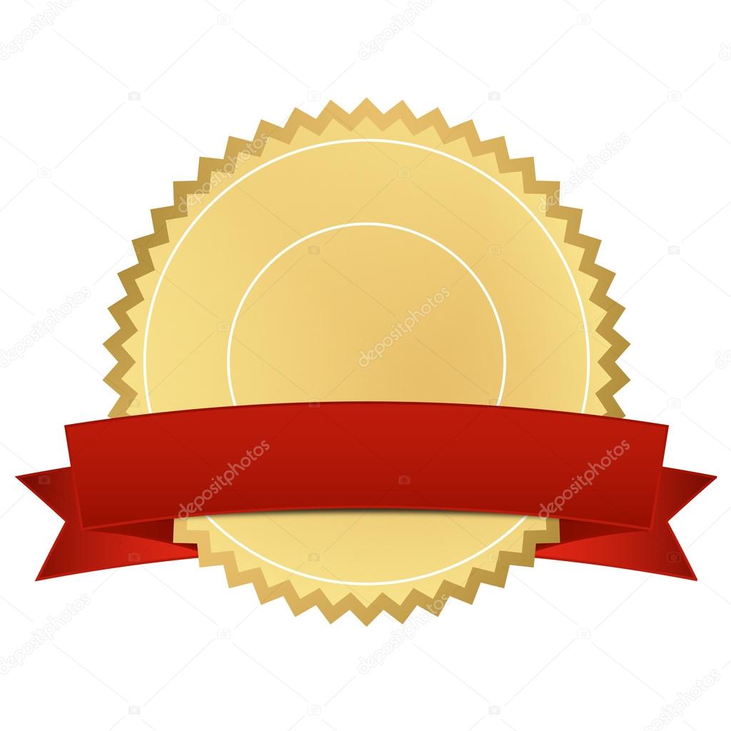 Red Certificate Seal Clip Art