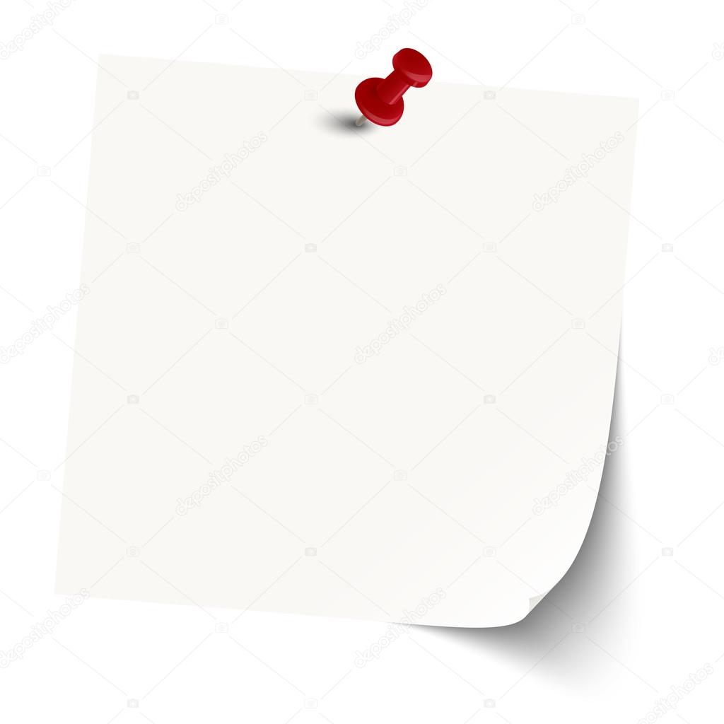Memo Note With Pin Needle — Stock Vector © Opicobello 58086943
