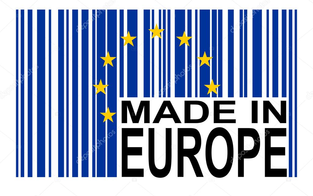 Barcode - MADE IN EUROPE Stock Vector Image by ©opicobello #58971289