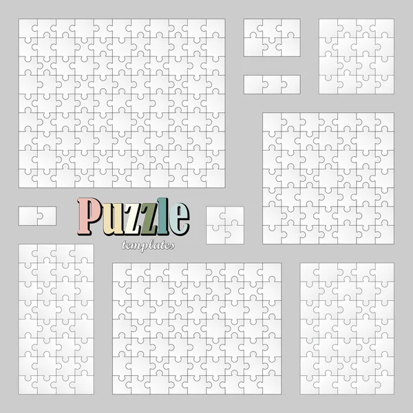 Collection puzzle templates Stock Vector Image by ©opicobello #162778248