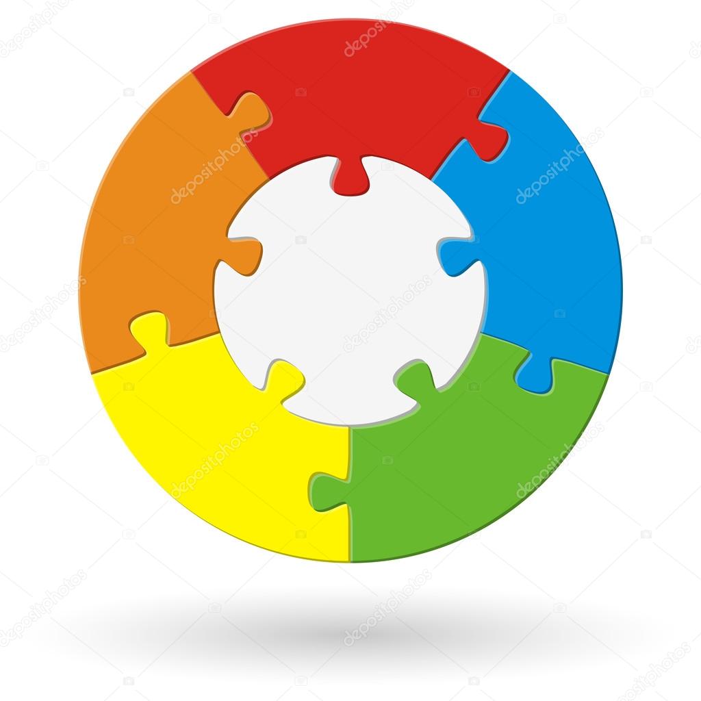 Round puzzle with options — Stock Vector © opicobello #80028052