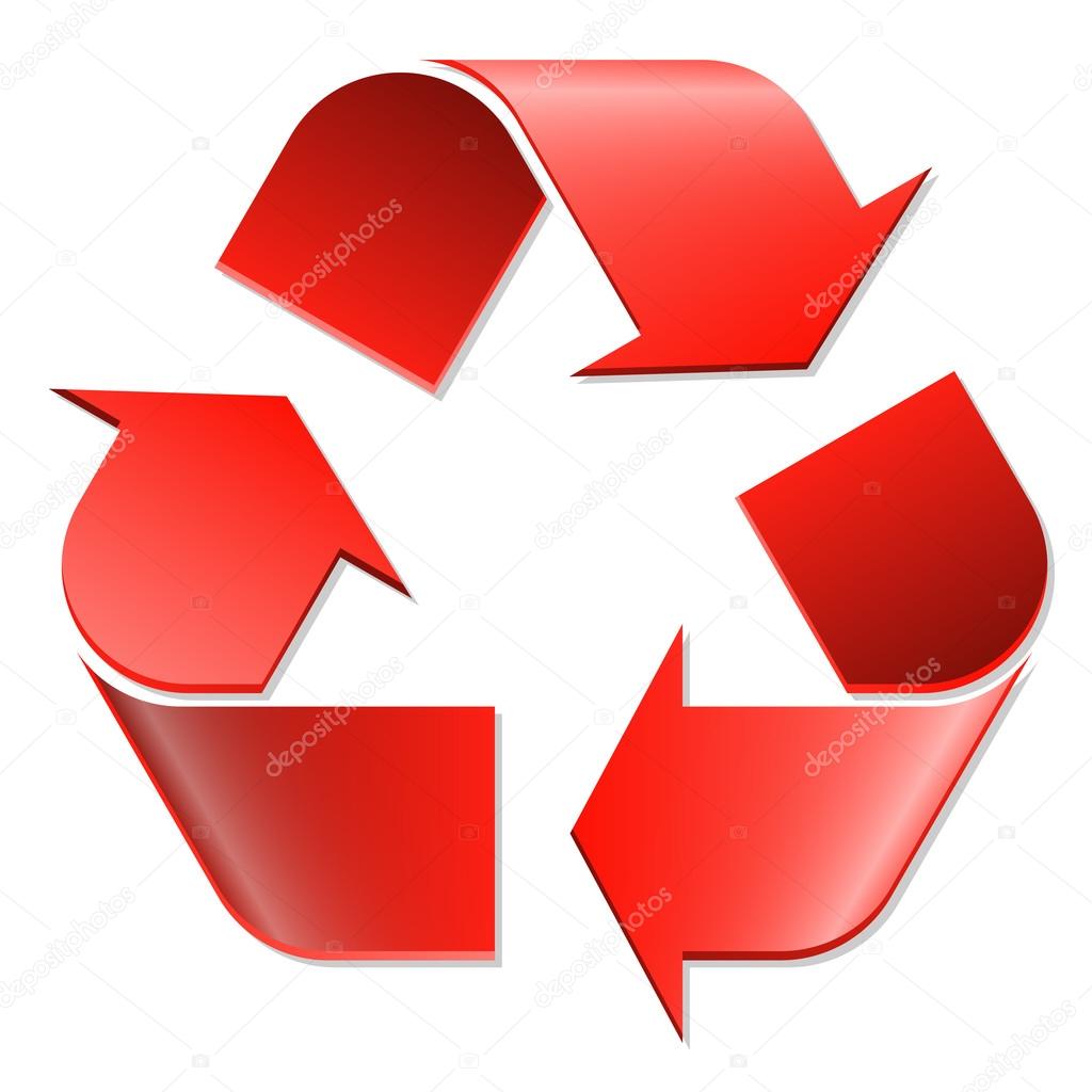 Recycling symbol red Stock Vector Image by ©opicobello #81160226