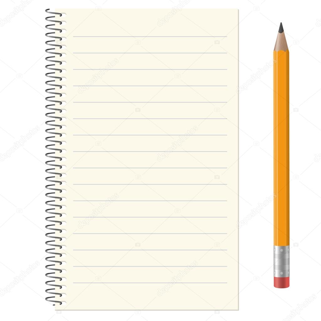 Paper pad with pencil Stock Vector Image by ©opicobello #84491372