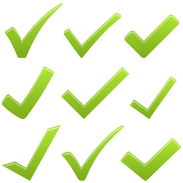 Green check mark in 3D Stock Vector Image by ©opicobello #47790657