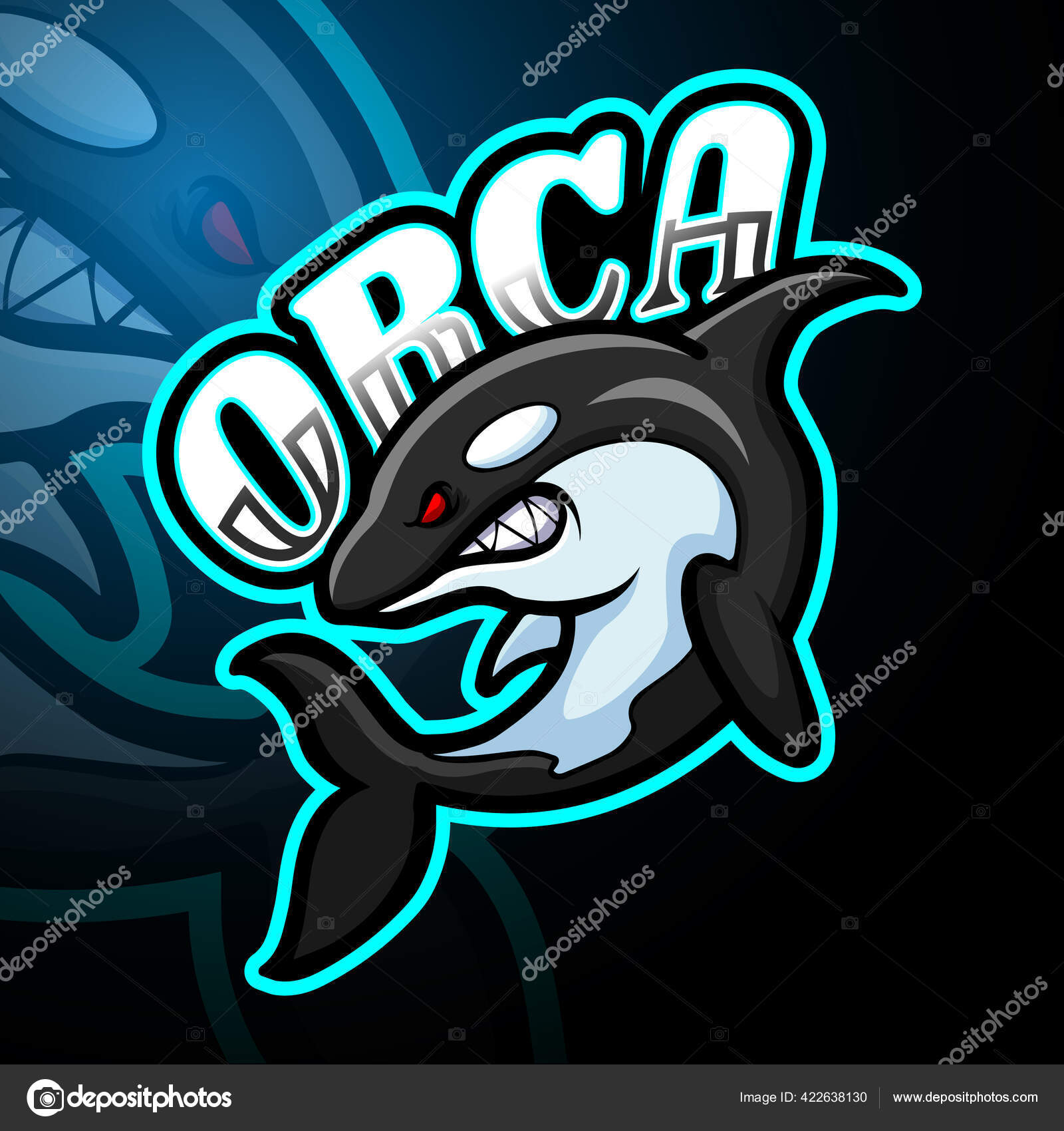 Orca Esport Logo Mascot Design Stock Vector by ©idesign2000 422638130