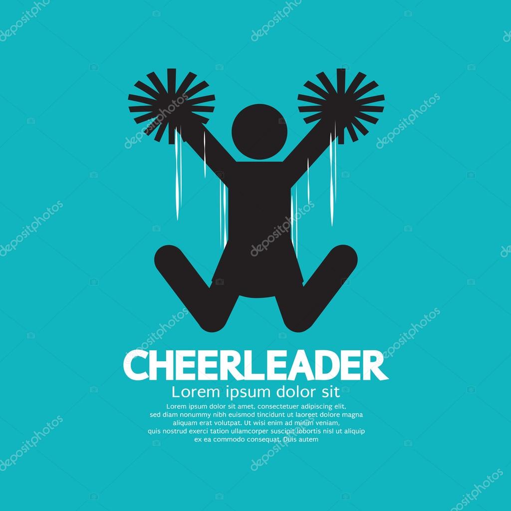 Cheerleader Graphic Symbol Vector Illustration Stock Vector Image by ...
