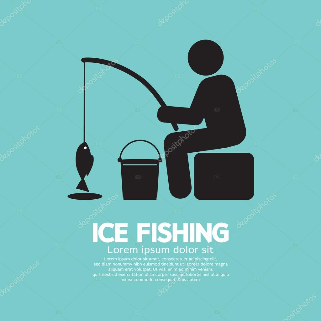 Ice Fishing Silhouette