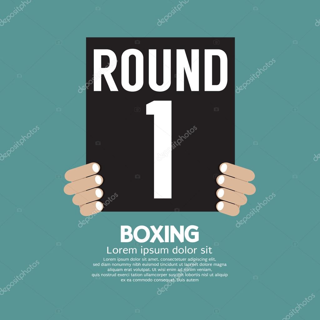 Hand Show Boxing Ring Board Vector Illustration Stock Vector Image by ...