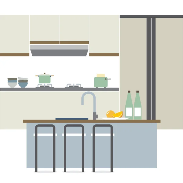 ᐈ Kitchens stock animated, Royalty Free kitchen island vectors ...