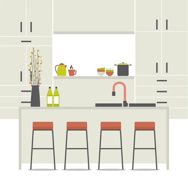 ᐈ Kitchens stock animated, Royalty Free kitchen island vectors ...