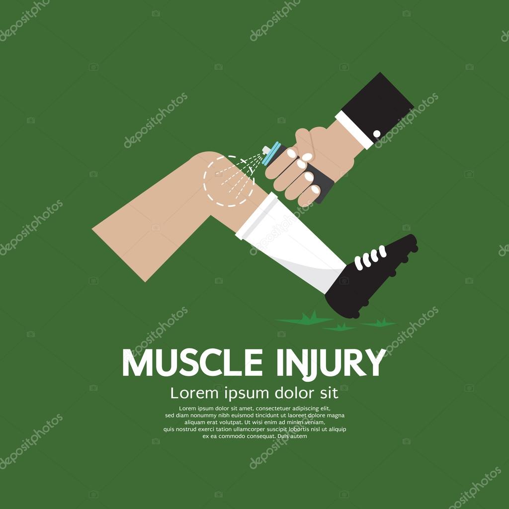 Muscle Injury With Spray Healing Vector Illustration Stock Vector by ...