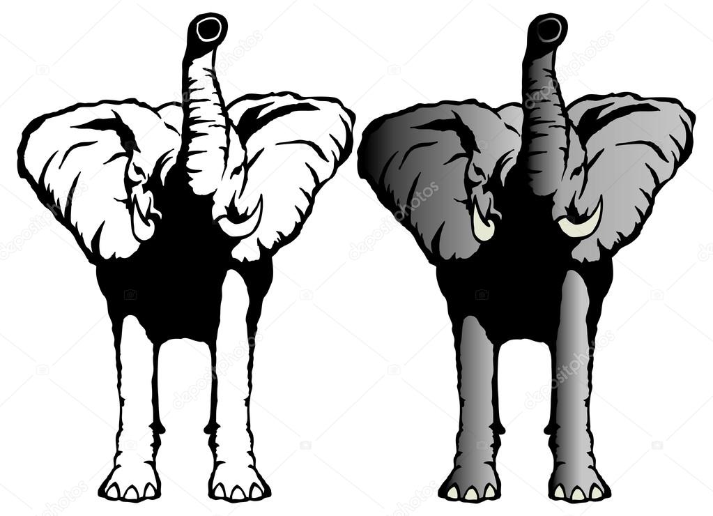 Two elephants Stock Vector by ©scotferdon 59016445