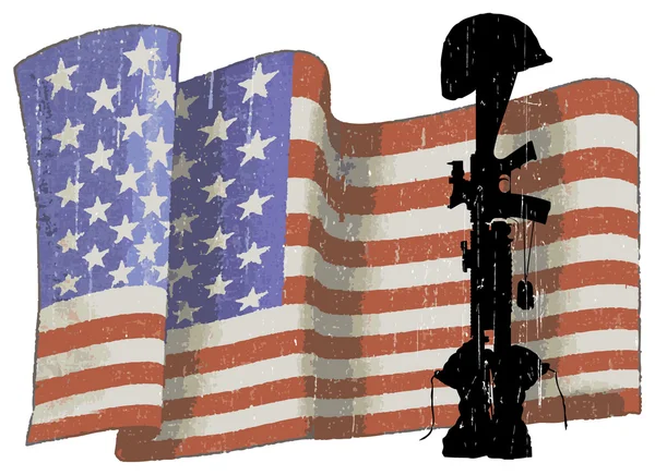 Fallen Soldier Us Flag Drawing