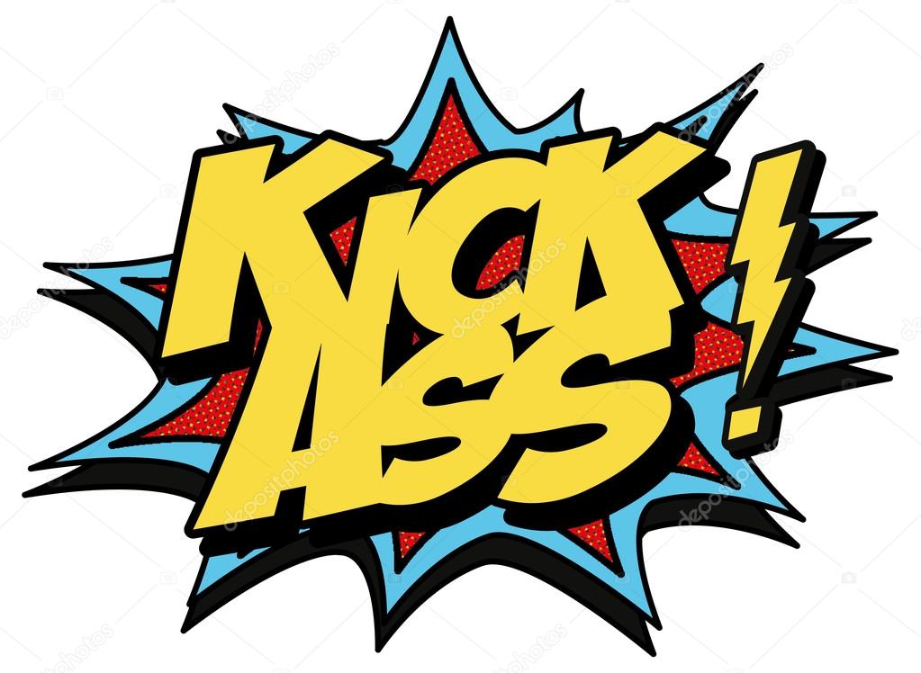 Explosion bubble kick ass Stock Illustration by ©scotferdon #59361147