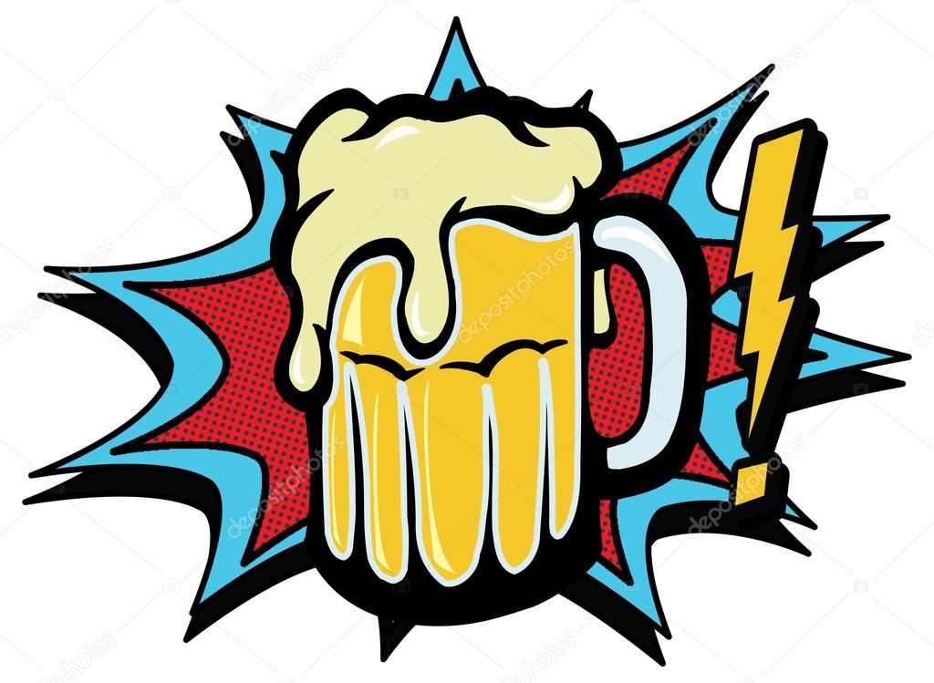 Explosión de cómics burbuja, cerveza Vector de stock #64053617 de ...