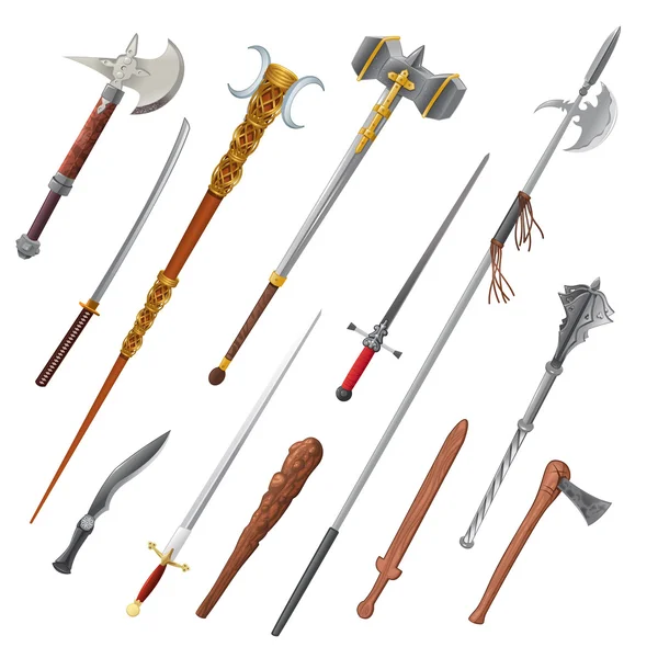 Set of different weapons Stock Vectors, Royalty Free Set of different ...