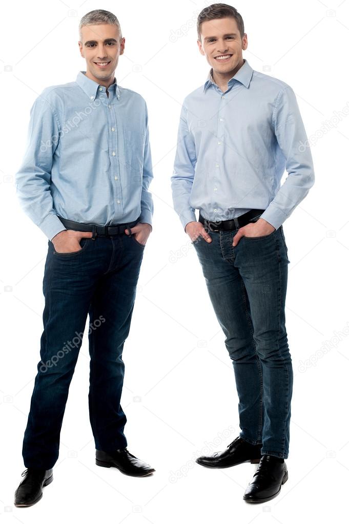 Two casual young men Stock Photo by ©stockyimages 70802385