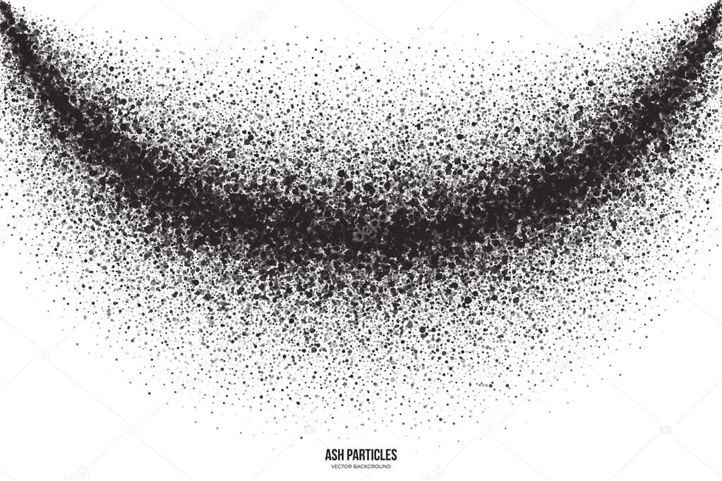 Vector Dark Gray Ash Particles on White Background Stock Vector by ...