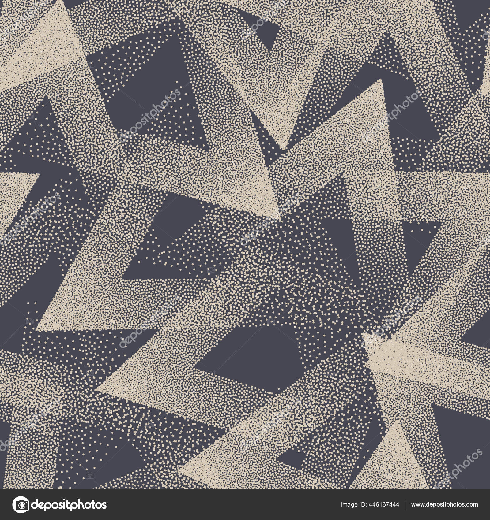 Stippled Texture Trendy Seamless Pattern Vector Retro Abstract ...