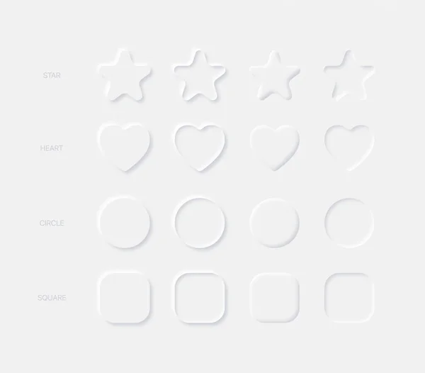 Neumorphic App Light UI Design Elements Set Vector Stock Vector Image by ©yamonstro #405820284