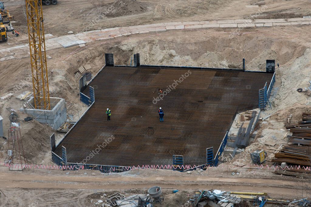 Vista superior de un marcador de un edificio residencial. Lugar de ...