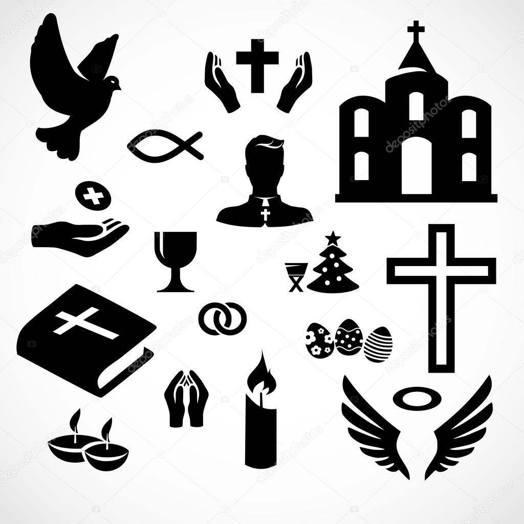 Catholic church icon set vector Stock Vector Image by ©MrsWilkins ... Catholic church icon set vector Stock Vector Image by ©MrsWilkins ...
