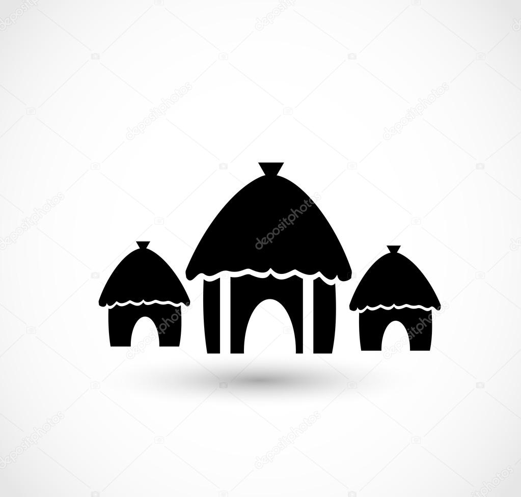African village icon vector — Stock Vector © MrsWilkins #120205992