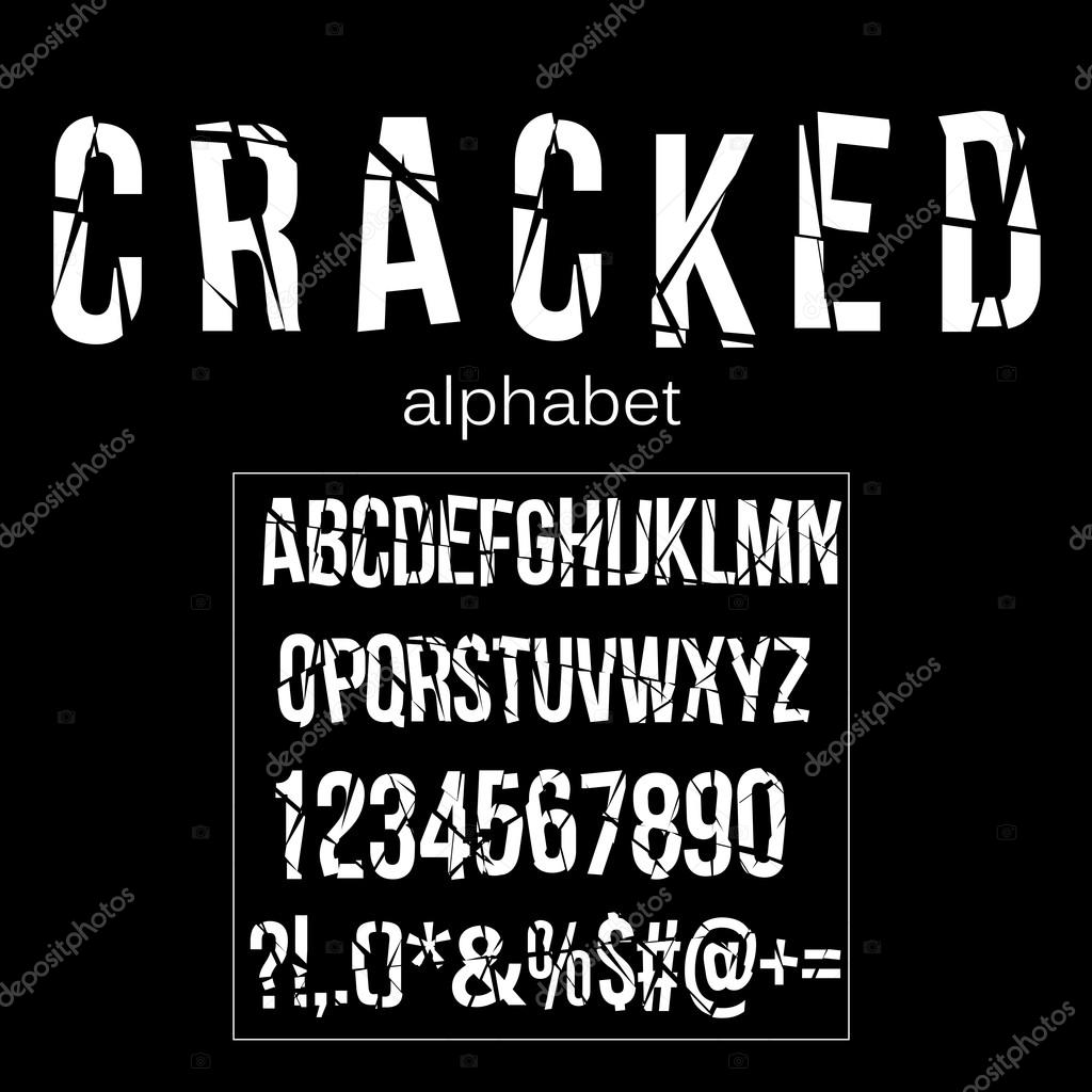 Cracked Letter Font