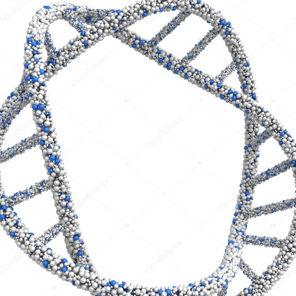 The structure of DNA coiled into a spiral around the circle — Stock ...