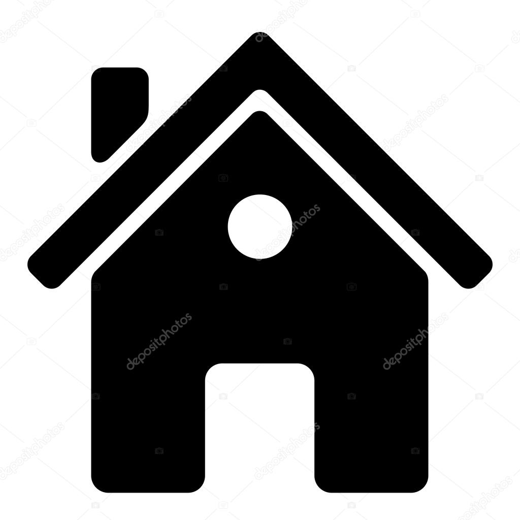 Vector negro icono de la casa sobre fondo blanco . — Vector de stock ...