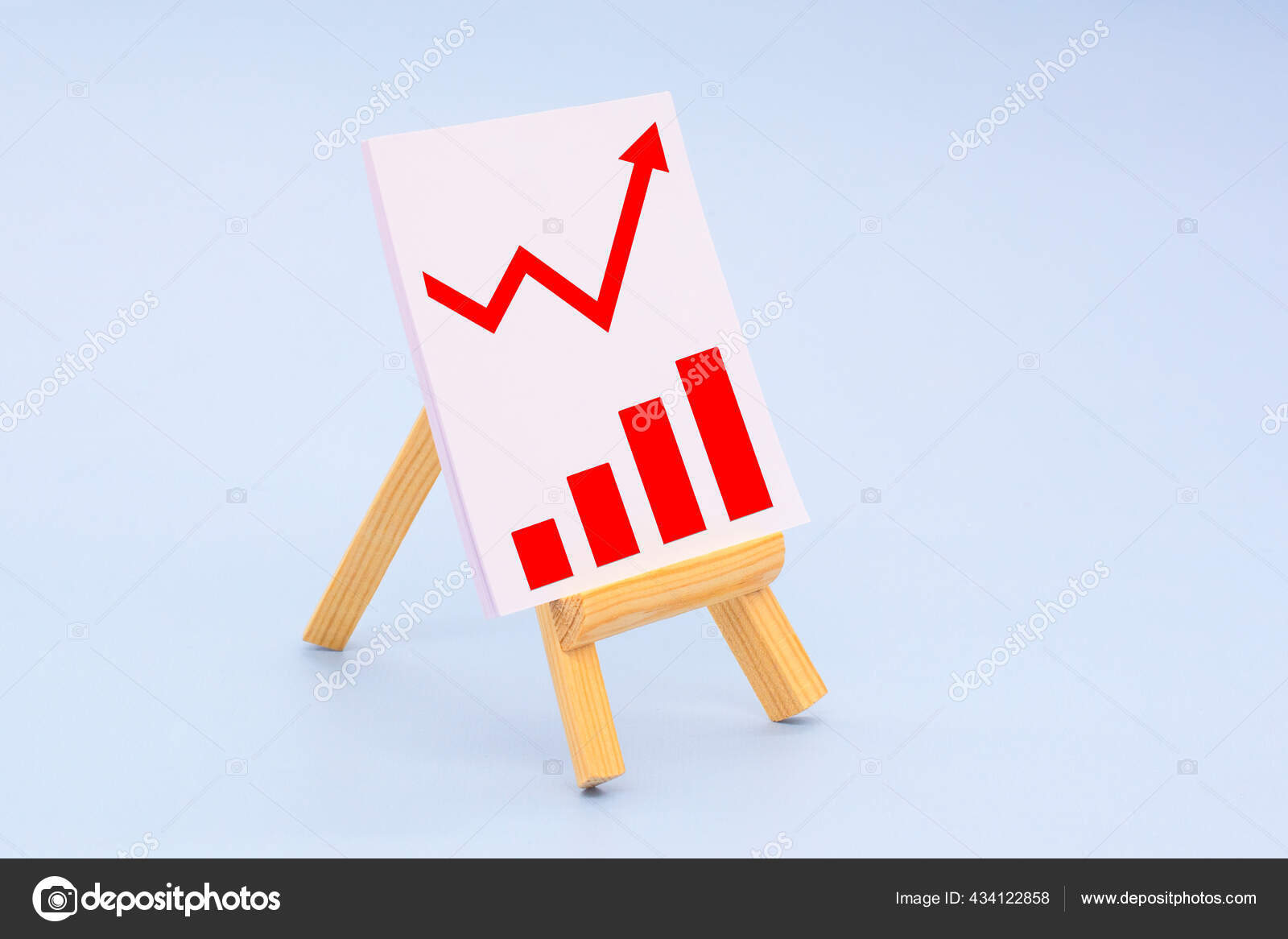 Red Graph Growing Movement Growth Progress Business Concept Charts ...