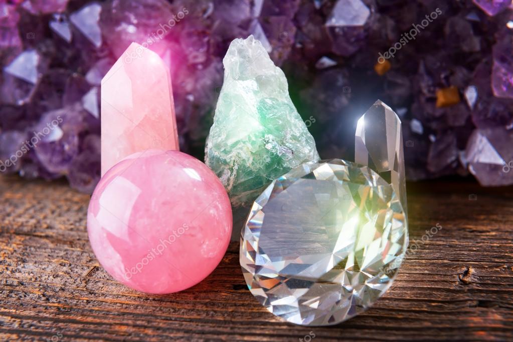 Miscellaneous natural crystals — Stock Photo © Amaviael #106675938