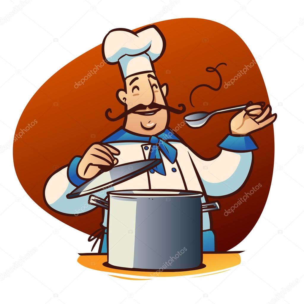 Dibujos: cocineros | Cocinero de dibujos animados carácter — Vector de ...