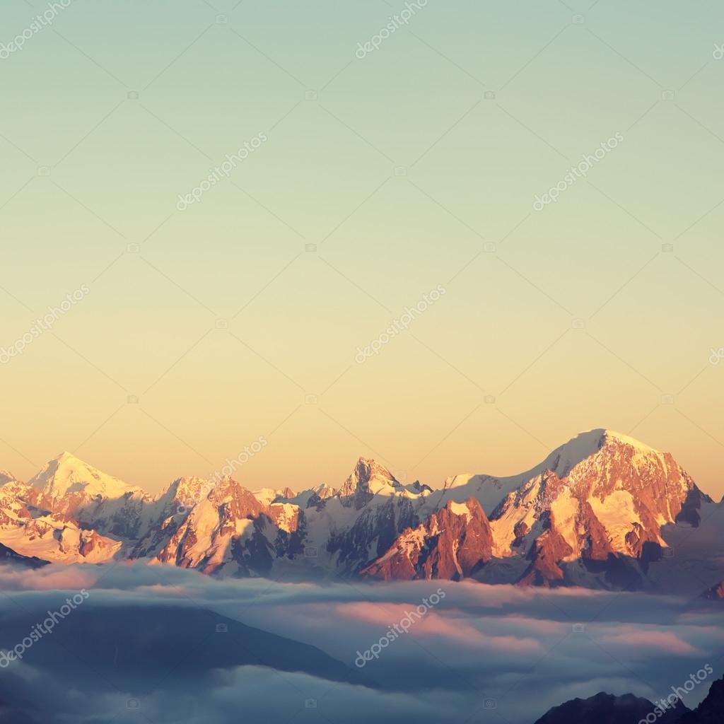 Alpine mountain landscape Stock Photo by ©bakharev 110429058