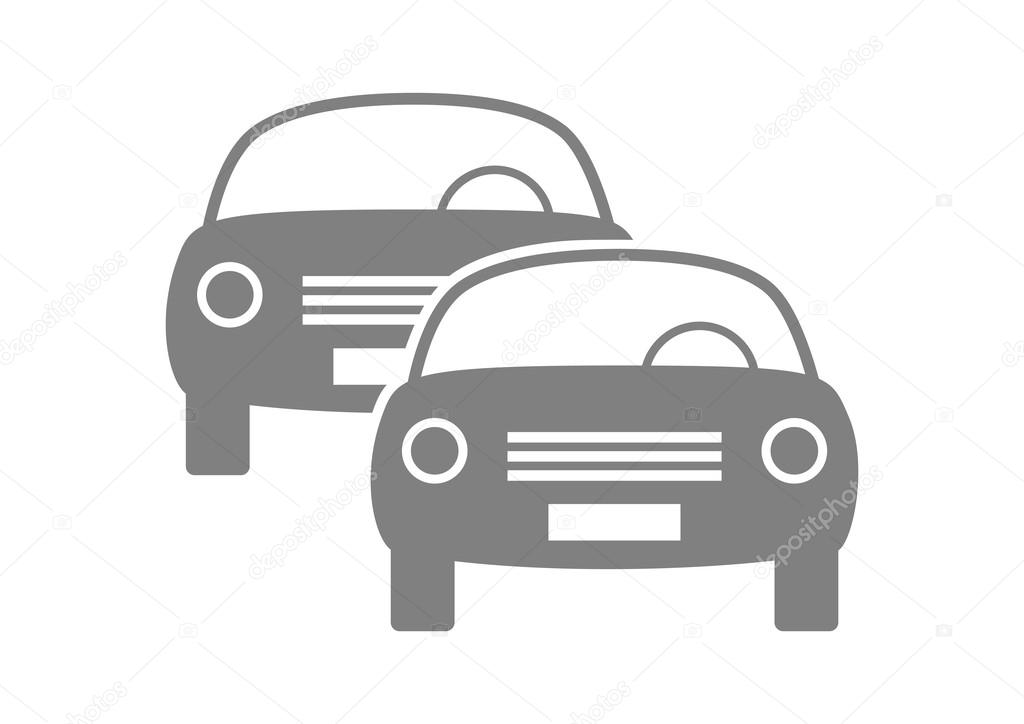Grey car icon on white background Stock Vector by ©Anthonycz 52282179
