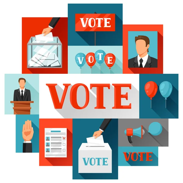 Vote political elections background. Illustration for campaign leaflets ...