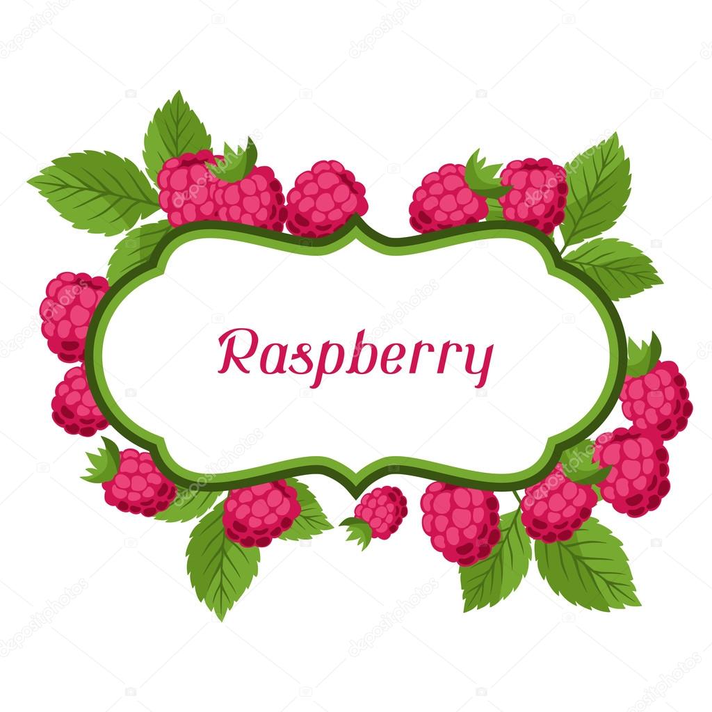 Nature background design with raspberries. Stock Vector Image by ...