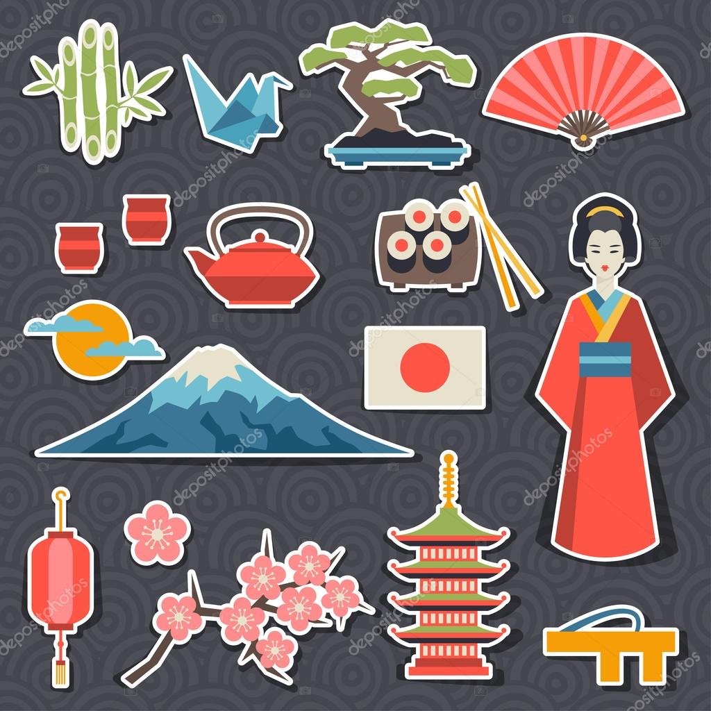 Japan icons and symbols set. Stock Vector Image by ©incomible #64322261