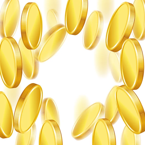 Golden shiny coin isolated on white background Stock Vector Image by ...