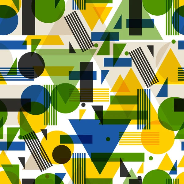 Seamless retro abstract geometric pattern. Vector illustration — Stock ...