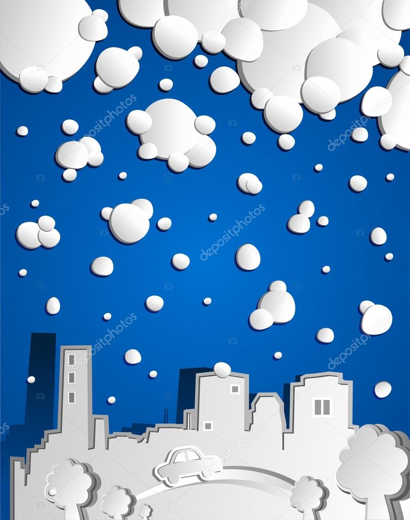 Paper city Stock Vector Image by ©Elena_Bessonova #85150424